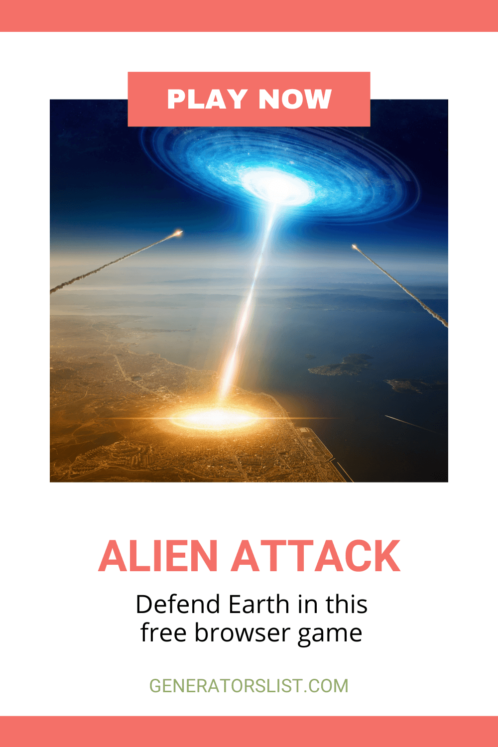 Alien Attack Game - Generators List
