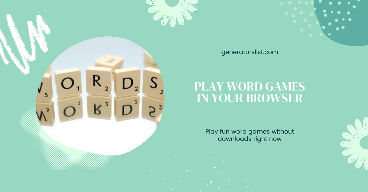 Word Games - Generators List