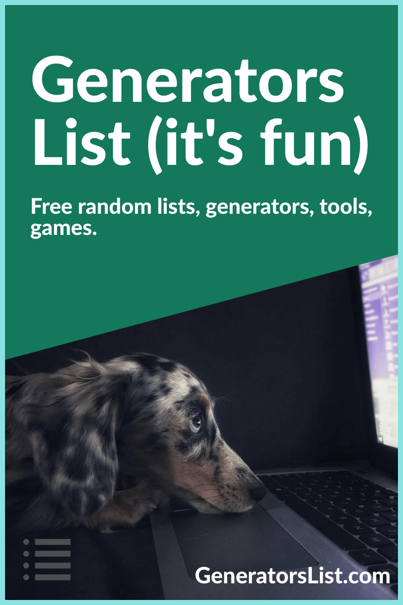 Random Dow Stock - Generators List