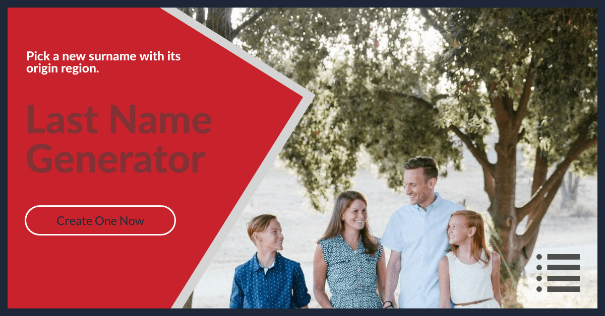 Last Name Generator Generators List last-name-generator-generators-list