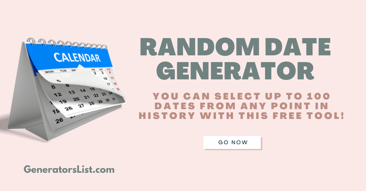 Random Date Generator Generators List