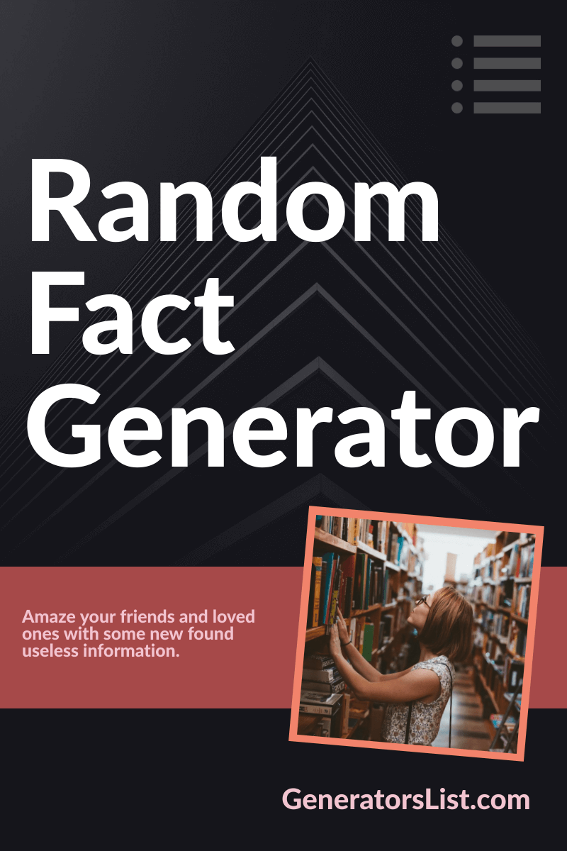 Random Fact Generator - Generators List