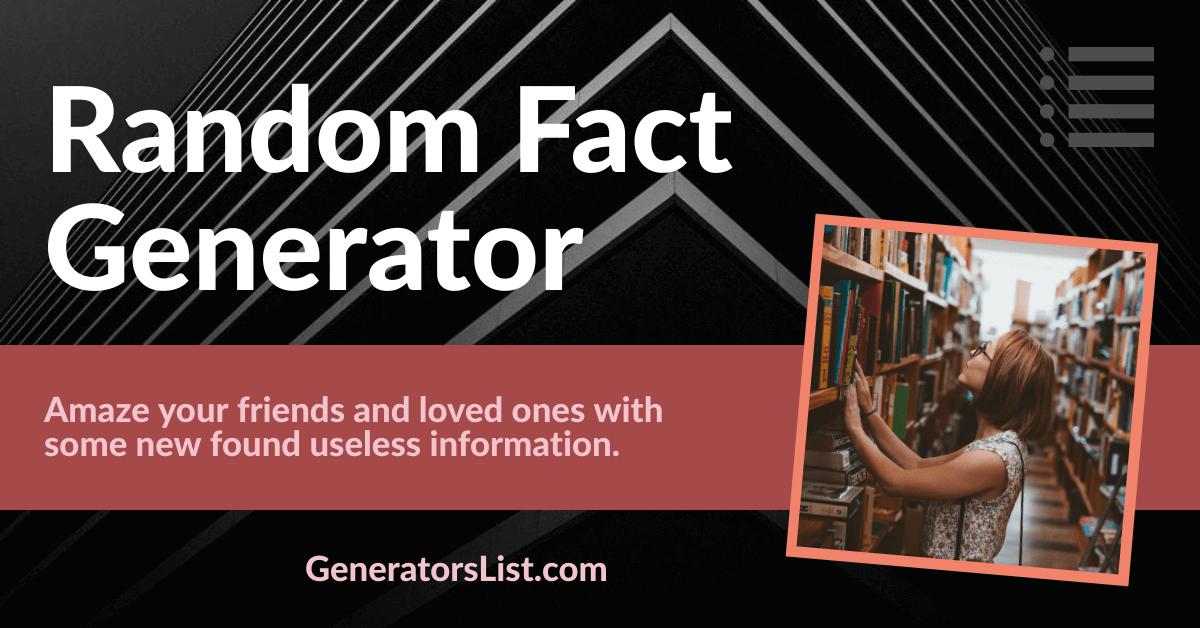Random Fact Generator Generators List