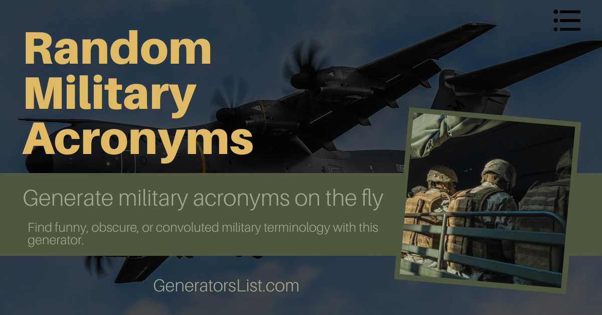 Random Military Acronym Generators List random-military-acronym-generators-list