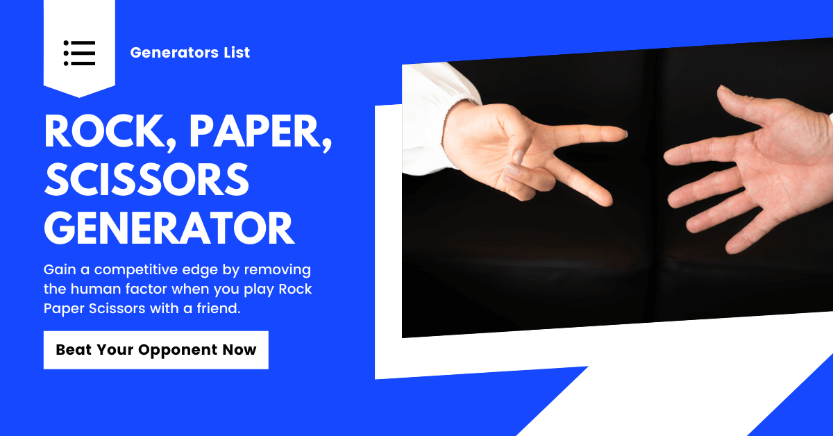 Rock Paper Scissors Generator - Generators List