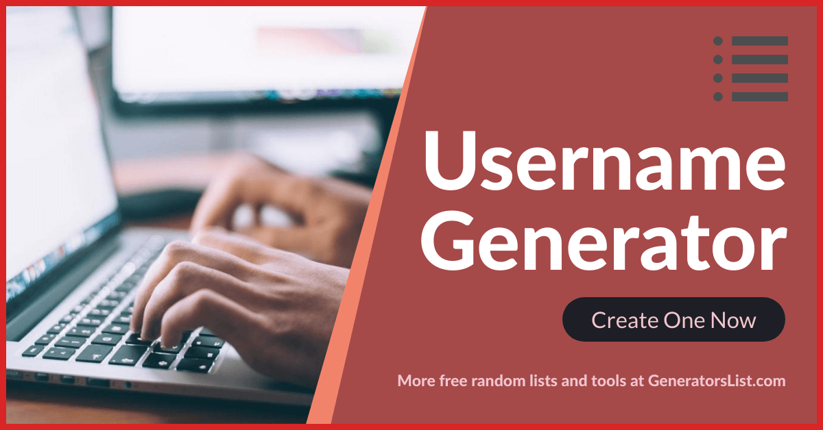Username Generator - Generators List