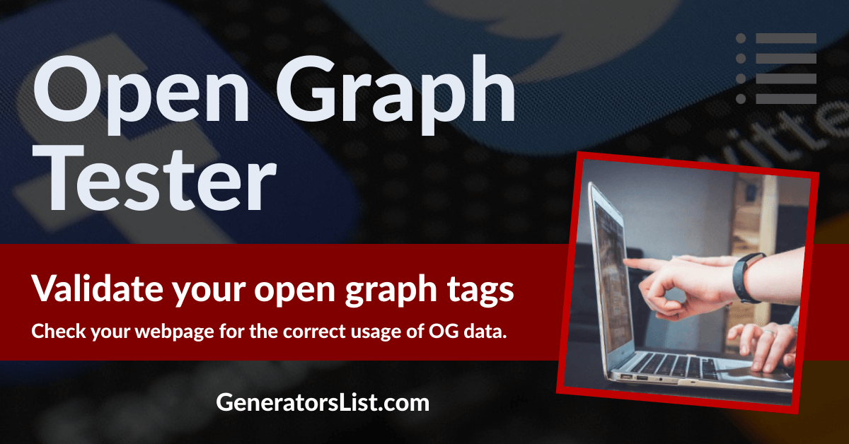 Open Graph Tester - Generators List